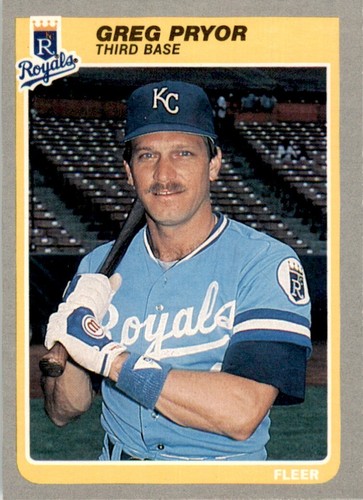 1985 Fleer Greg Pryor . Kansas City Royals #210 | eBay