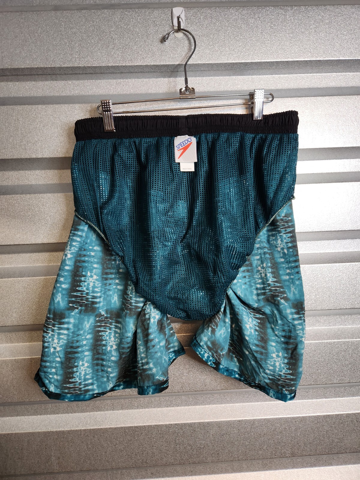 Vintage Speedo Blue Aqua '80s Retro Lined Swim Trunk … - Gem
