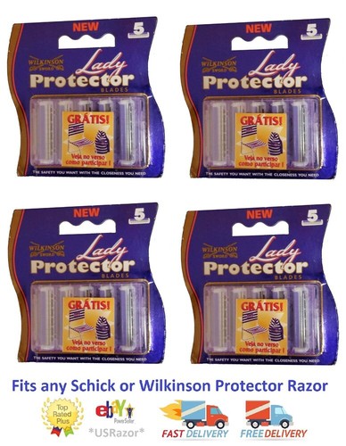 20 Wilkinson Lady Protector Razor Blades fit Schick Prot Shaver Refill ...