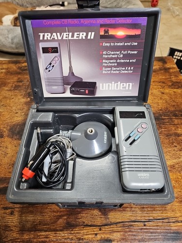 UNIDEN 40 CHANNEL KARATE EMERGENCY RESCUE CB RADIO + CORDS CASE MANUAL ...