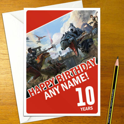 ARK SURVIVAL EVOLVED Personalised Birthday Card - personalized video ...