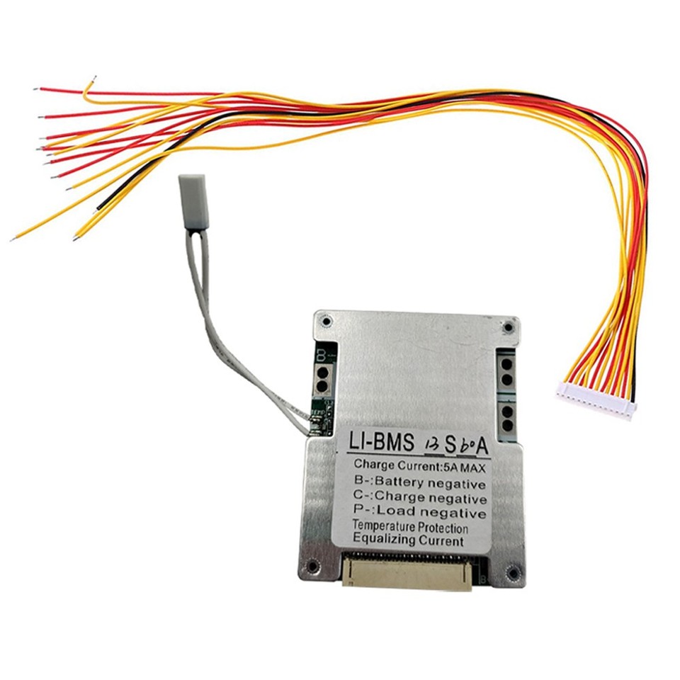 13S 48V 60A Battery Protection Board Cell Battery BMS PCB Equalizer ...