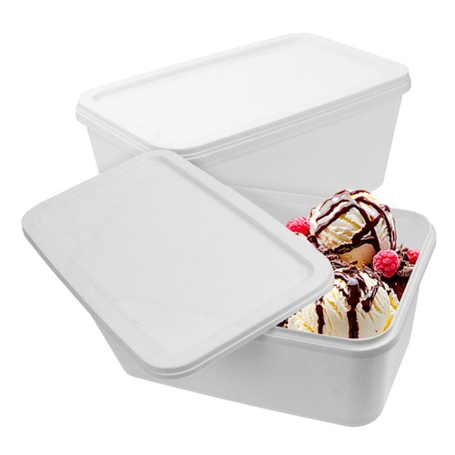 2pcs 3 Litres Refrigerator Ice Cream Storage Container Freezer Ice ...