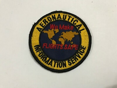 AIS AERONAUTICAL INFORMATION SERVICE PATCH POLICE ARMY BADGE SHOULDER ...