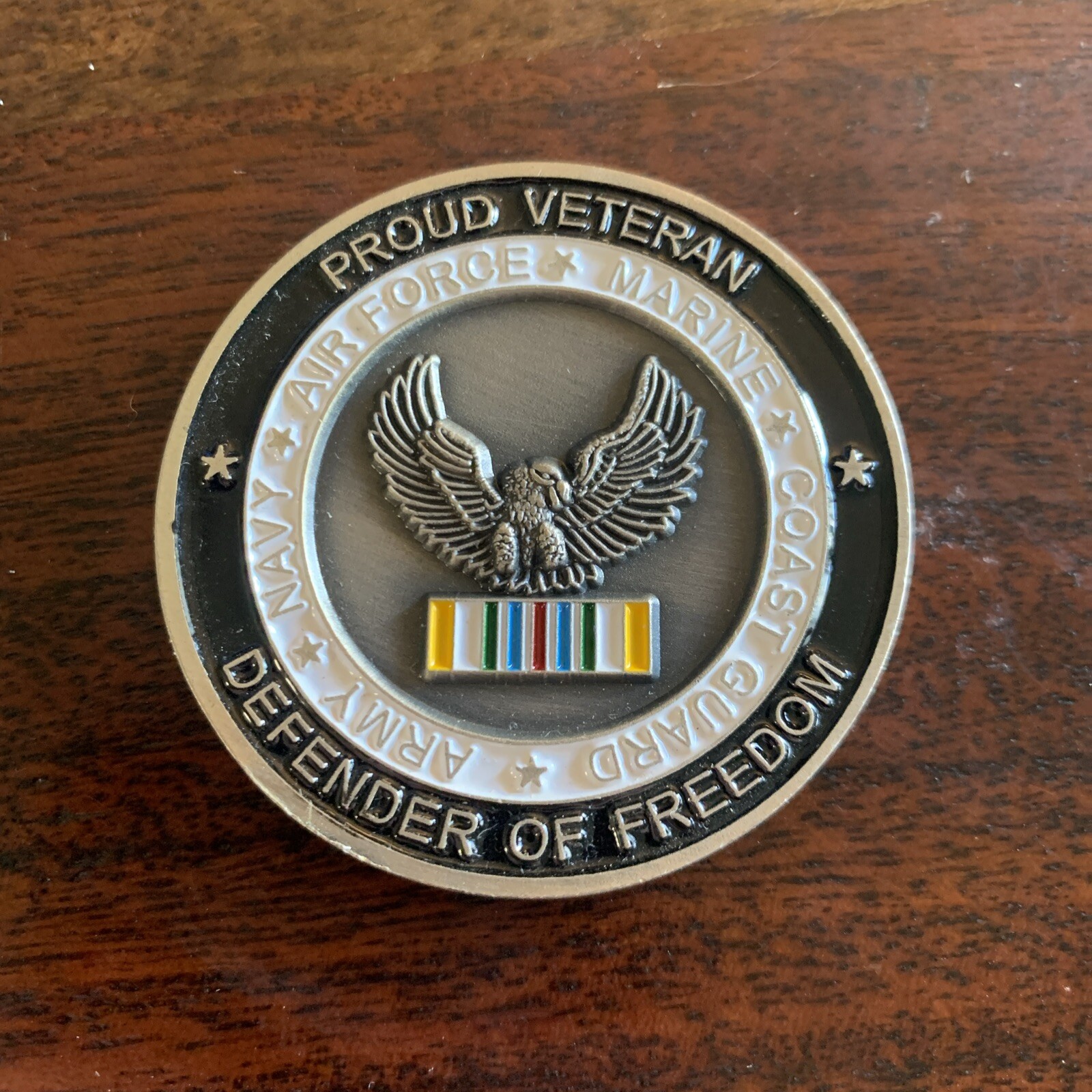 CHALLENGE COIN PROUD VETERAN OF THE COLD WAR ALL FORCES DEFENDERS OF ...