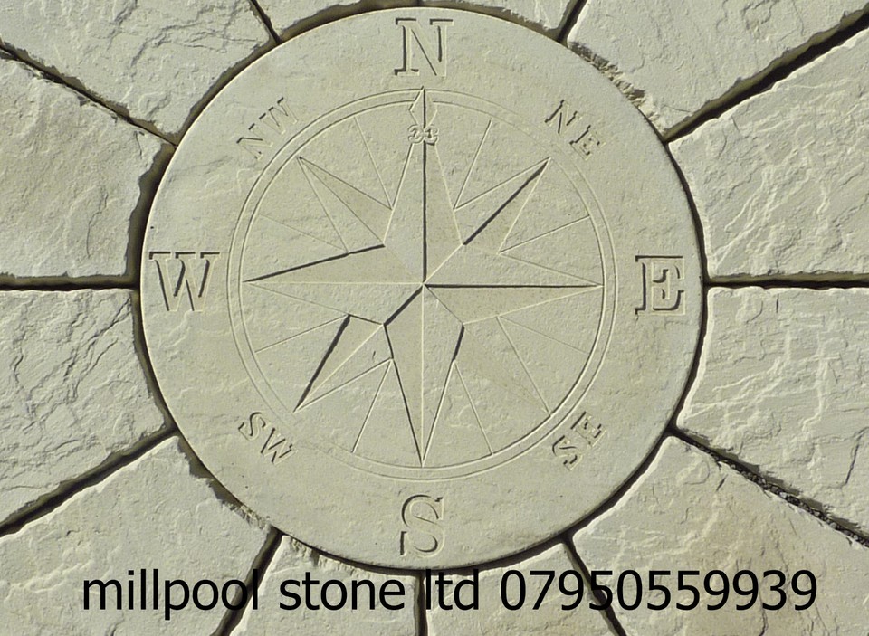 1.2m New Design Compass Rotunda paving circle patio slab stones [Del ...
