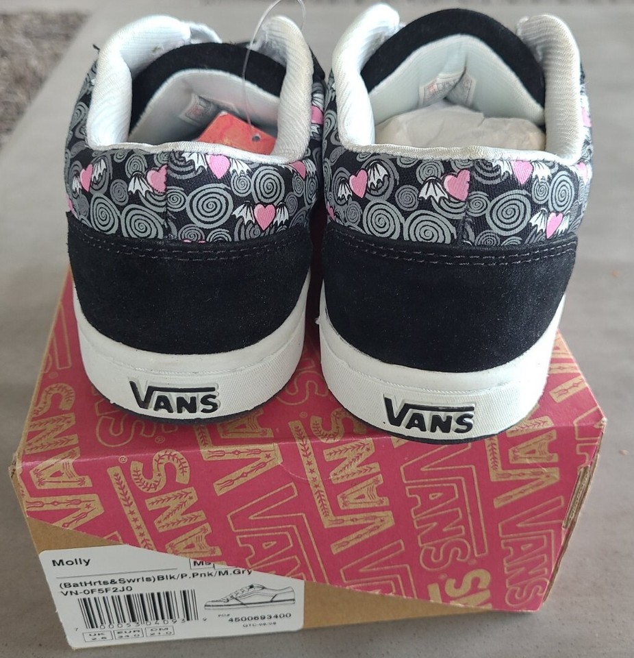 Vans Molly's Bat Hearts Swirls size 3 for girls. Brand new in factory ...