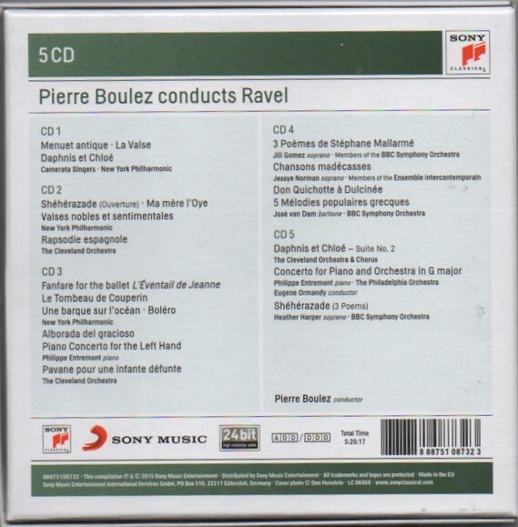 Pierre Boulez – Pierre Boulez Conducts Ravel (5 CD) Box Set "Made in EU ...