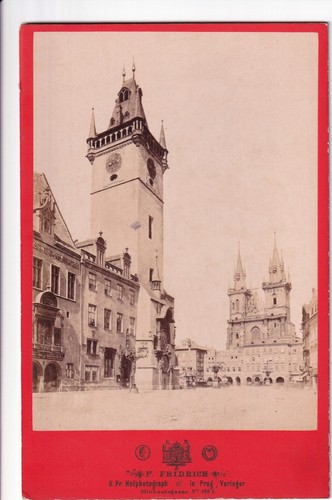 Photo CDV Carte Cabinet Tchéquie Bohême Prague Prag Altstädter Ring ...