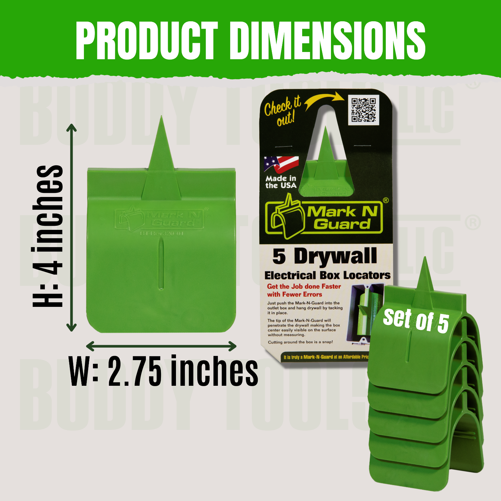 Buddy Tools Mark N Guard Drywall Outlet Marker Tool Pack of 100's NEW ...