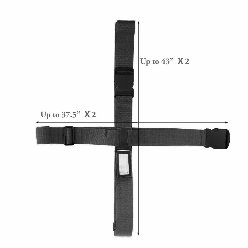 Heavy Duty Adjustable Luggage Strap Long Cross Travel Suitcase Packing ...