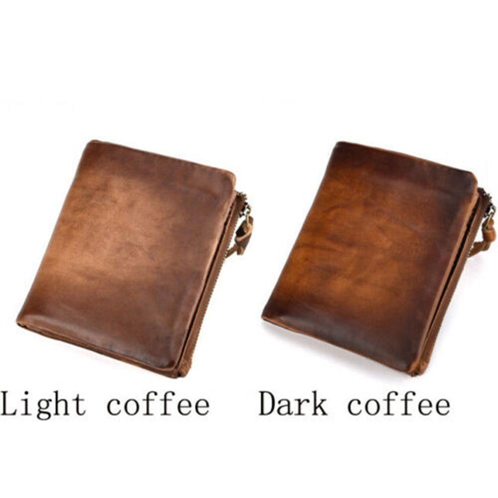Leather Cash Long Wallet Envelope Zipper Pouch - Money Holder for Men ...