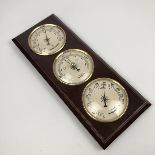 Analog Weather Station 12" Wall Hanging Thermometer Barometer ...