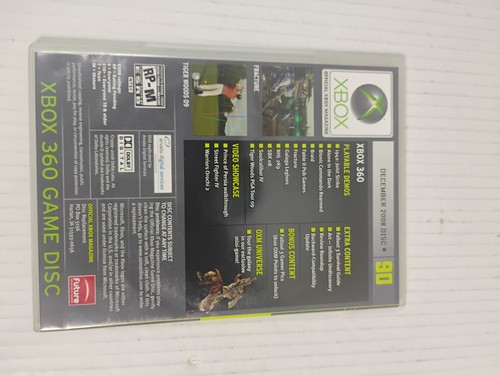 Official Xbox 360 Magazine Game Disc Dec 2008 Disc #90 Soul Calibur IV ...