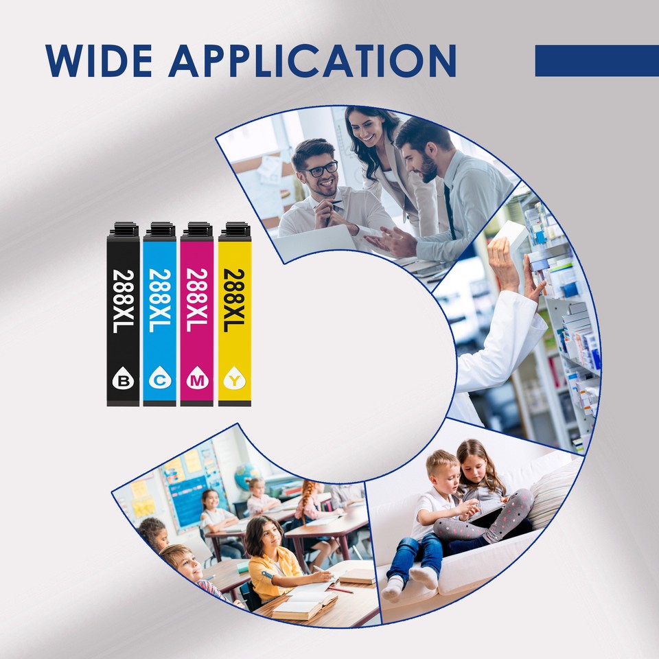 4Pc Ink Cartridge compatible with Epson 288XL Expression home XP-430 XP ...