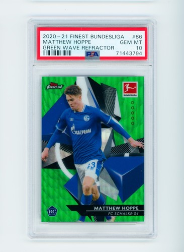 2020 Matthew Hoppe Topps Finest Green Refractor Schalke Rookie Card 37/ ...