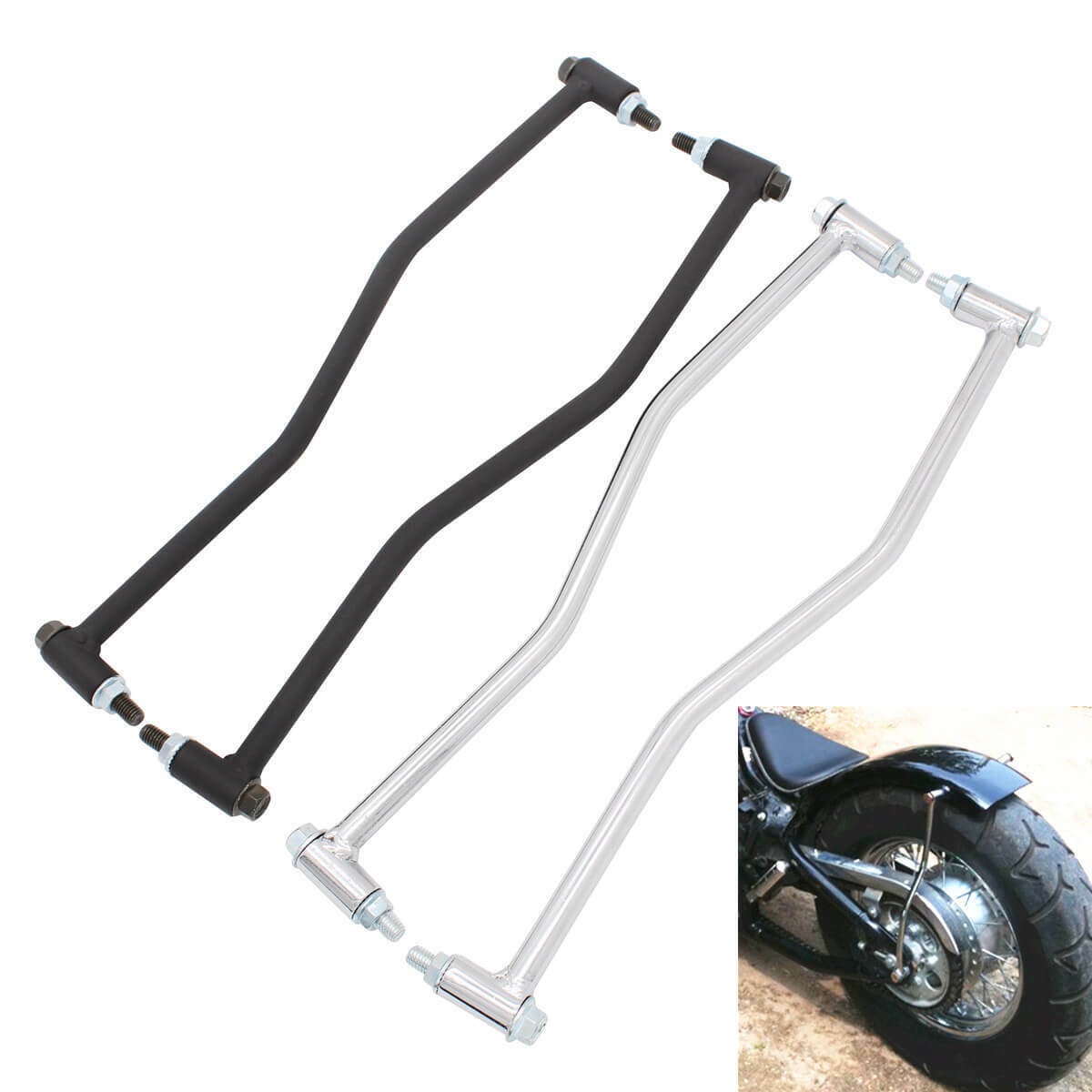 For Harley Cruiser Bobber Rear Fender Rail Support Bracket Mount Holder ...