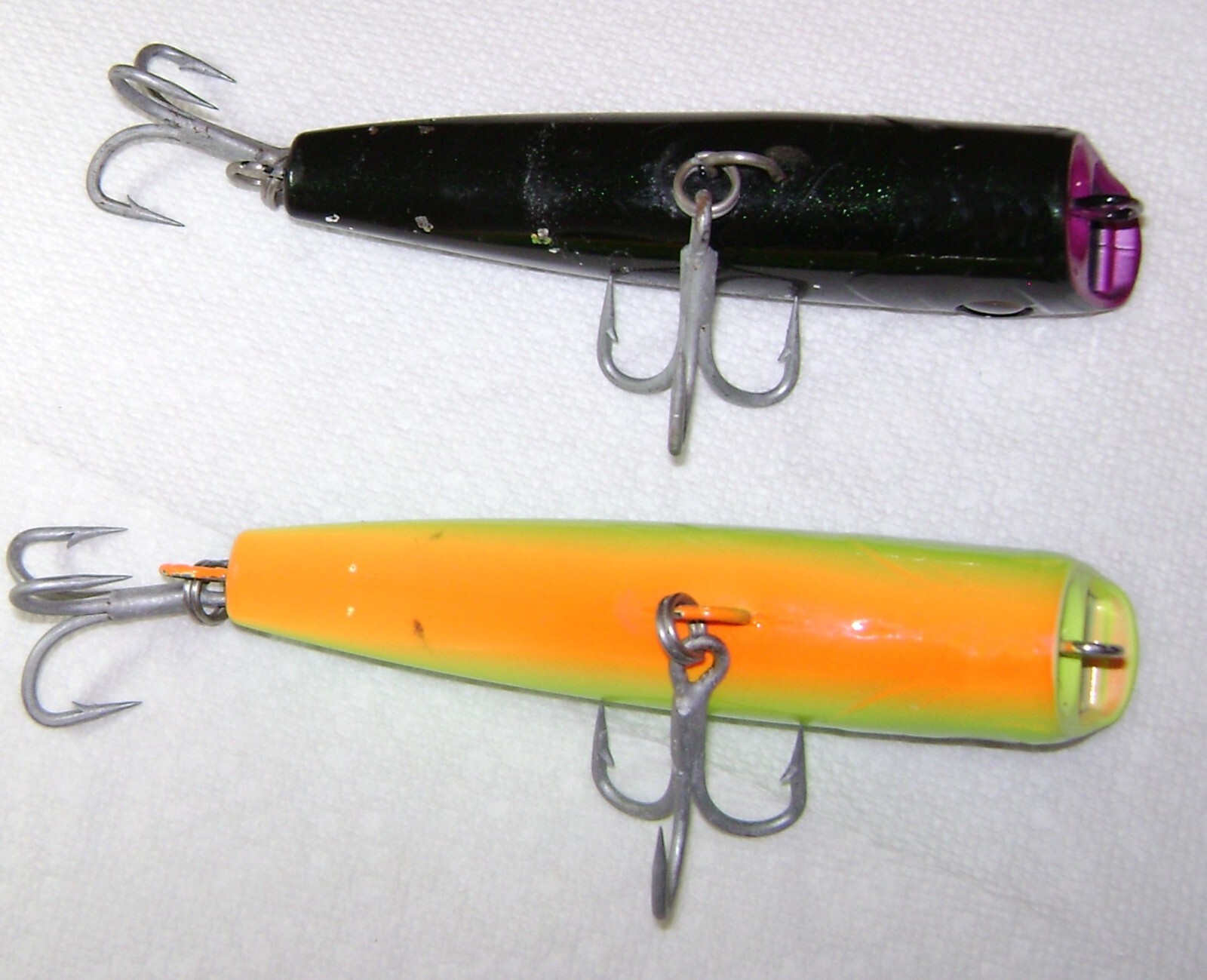 2 SHIMANO POP ORCA LURES 120mm BLACK GREEN CHARTREUSE COLORS 1.8 OUNCES ...