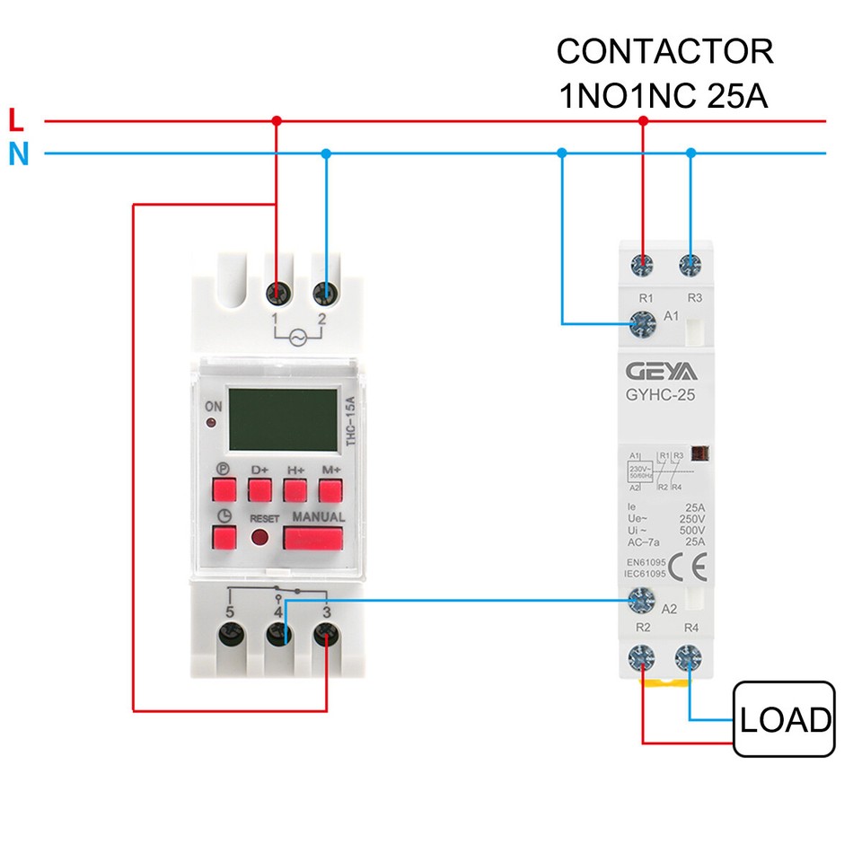 Programmable Digital LCD Timer Weekly Time Electronic Switch 20A AC/DC ...