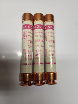 (Lot Of 3) Gould/ Shawmut TRS20R 20A 600V Time Delay Fuses | eBay