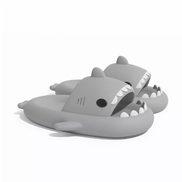 Shark Slippers Bathroom Slides Funny Sharks Flip Flops Home Outdoor ...
