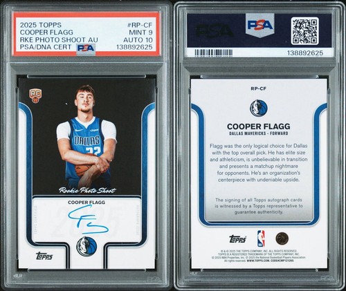 2025-26 Topps Cooper Flagg Rookie Photo Shoot Auto RC #RP-CF SSP PSA 9 ...