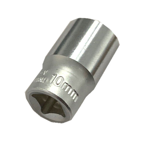 1/4" 6 Point - 10mm Drive Metric Short Socket CR-V For Wrench Spanners ...