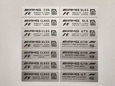 1/18 AMG F1 Safety Car Metal Name Plate Plaque for Autoart Minichamps ...