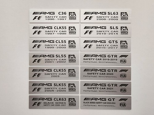 1/18 AMG F1 Safety Car Metal Name Plate Plaque for Autoart Minichamps ...