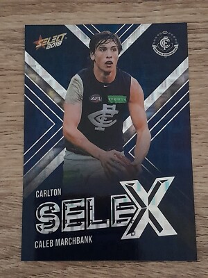 2018 AFL SELECT SELEX SINGLE CARD CARLTON BLUES CALEB MARCHBANK | eBay