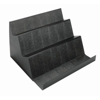 HUBERT Deli Riser 3-Step Black Solid ABS Bulk Riser - 20 3/4 L x 24" W ...