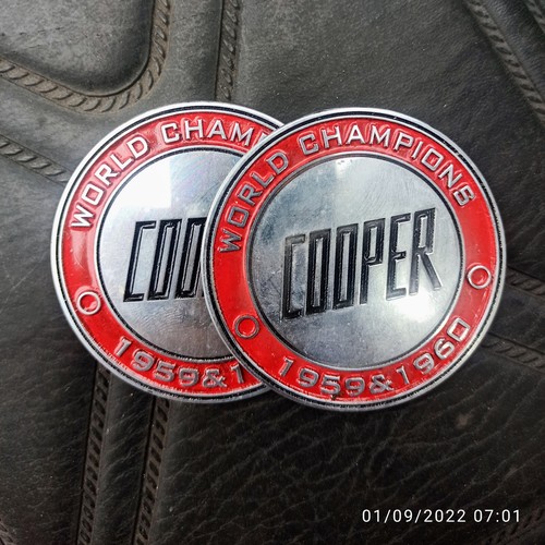VINTAGE Mini cooper world champions BADGE 1959 1960 alloy 1pcs | eBay