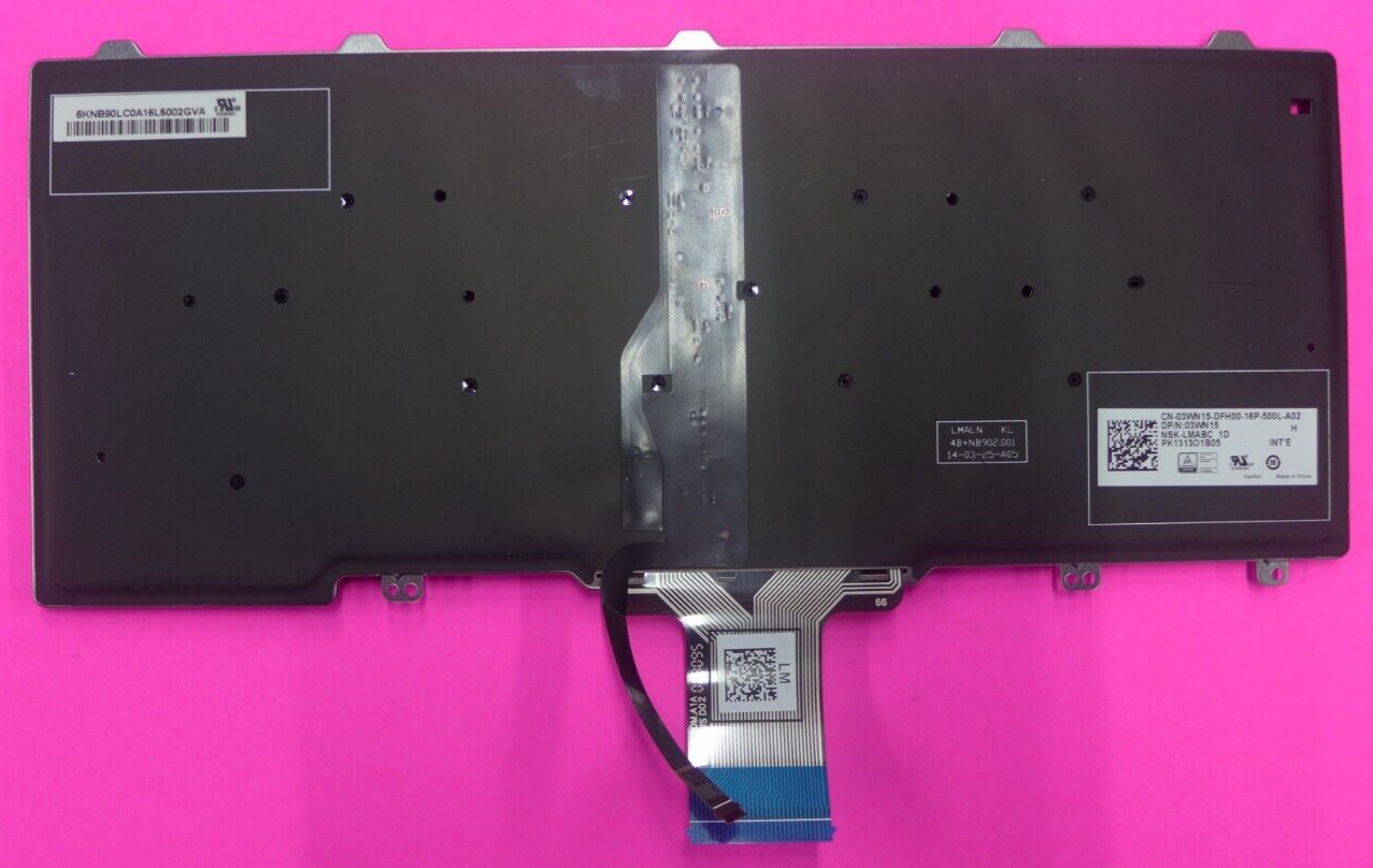 NEW Dell Latitude E5250 E7250 US INTL Keyboard w/Backlight 3WN15 | eBay