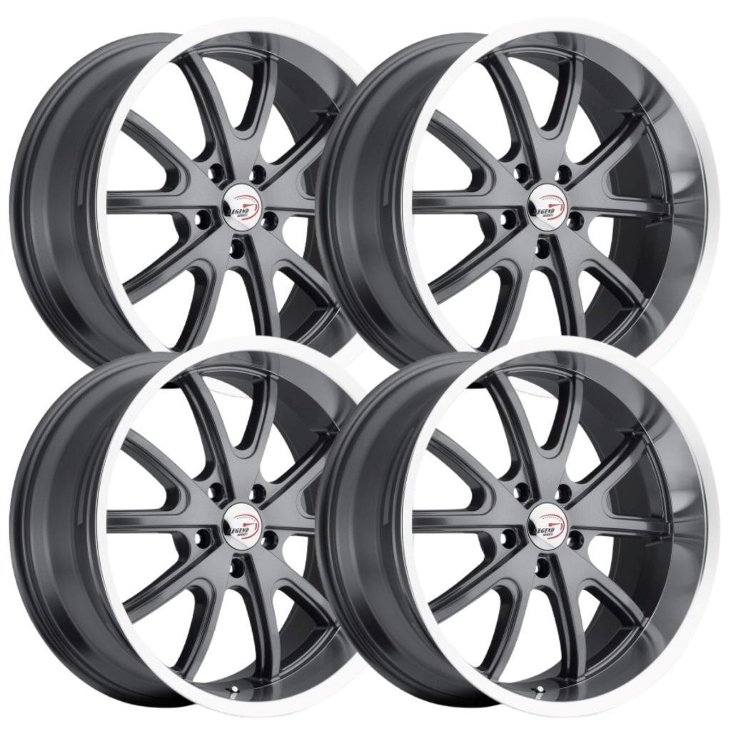 (Set-4) Vision 143 Torque 18x8.5 5x5 5x127 10mm Gunmetal Wheels Rims 18 ...