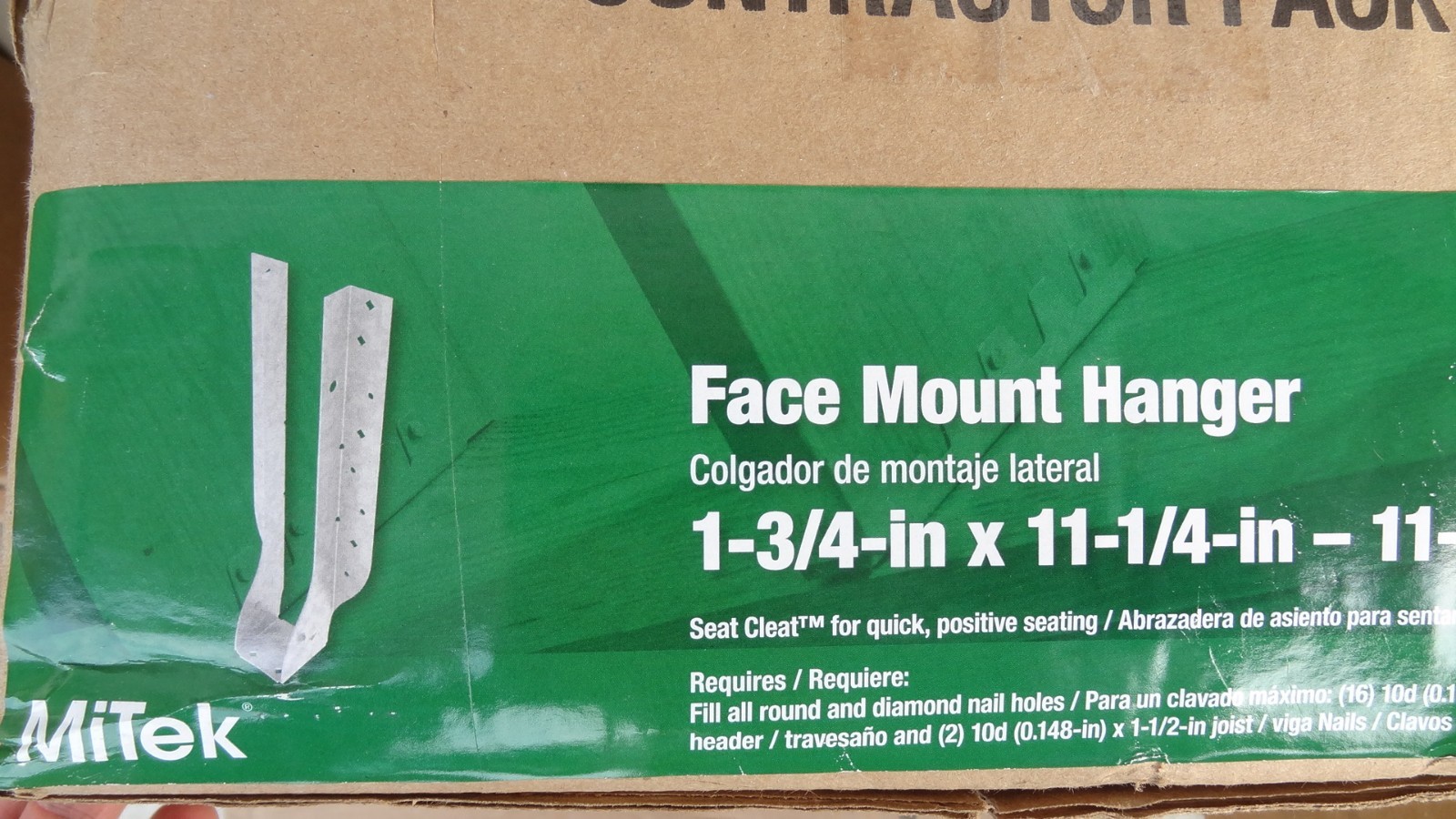 MiTek USP THF17112 Steel Face Mount Hanger 1-3/4 x 11-1/4 - 11-7/8 Qty ...