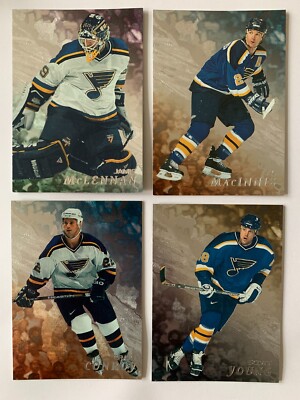 Lot of 4 - 1998-99 Be A Player - ST. LOUIS BLUES - Al MacInnis, Craig ...