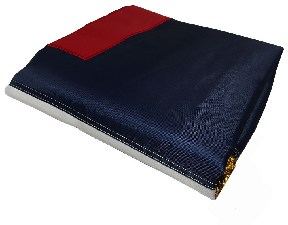 3x5 Embroidered Christian Gold Fringe 210D Sewn Nylon Grommets Flag ...