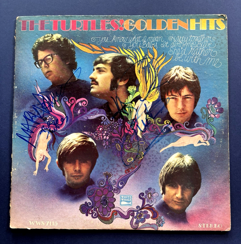 THE TURTLES Signed GOLDEN HITS LP Vinyl Album COA Mark Volman & Howard ...