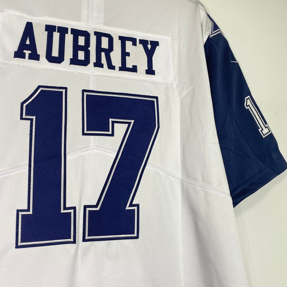 Brandon Aubrey/ #17 Men's White Embroidered Fan Commemorative Jersey | eBay