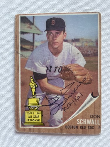 Signed 1962 Topps Don Schwall Boston Red Sox Autographed Auto | eBay