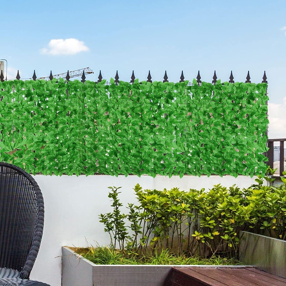 3M Artificial Hedge Fake Ivy Leaf Garden Fence Privacy Screening Roll ...