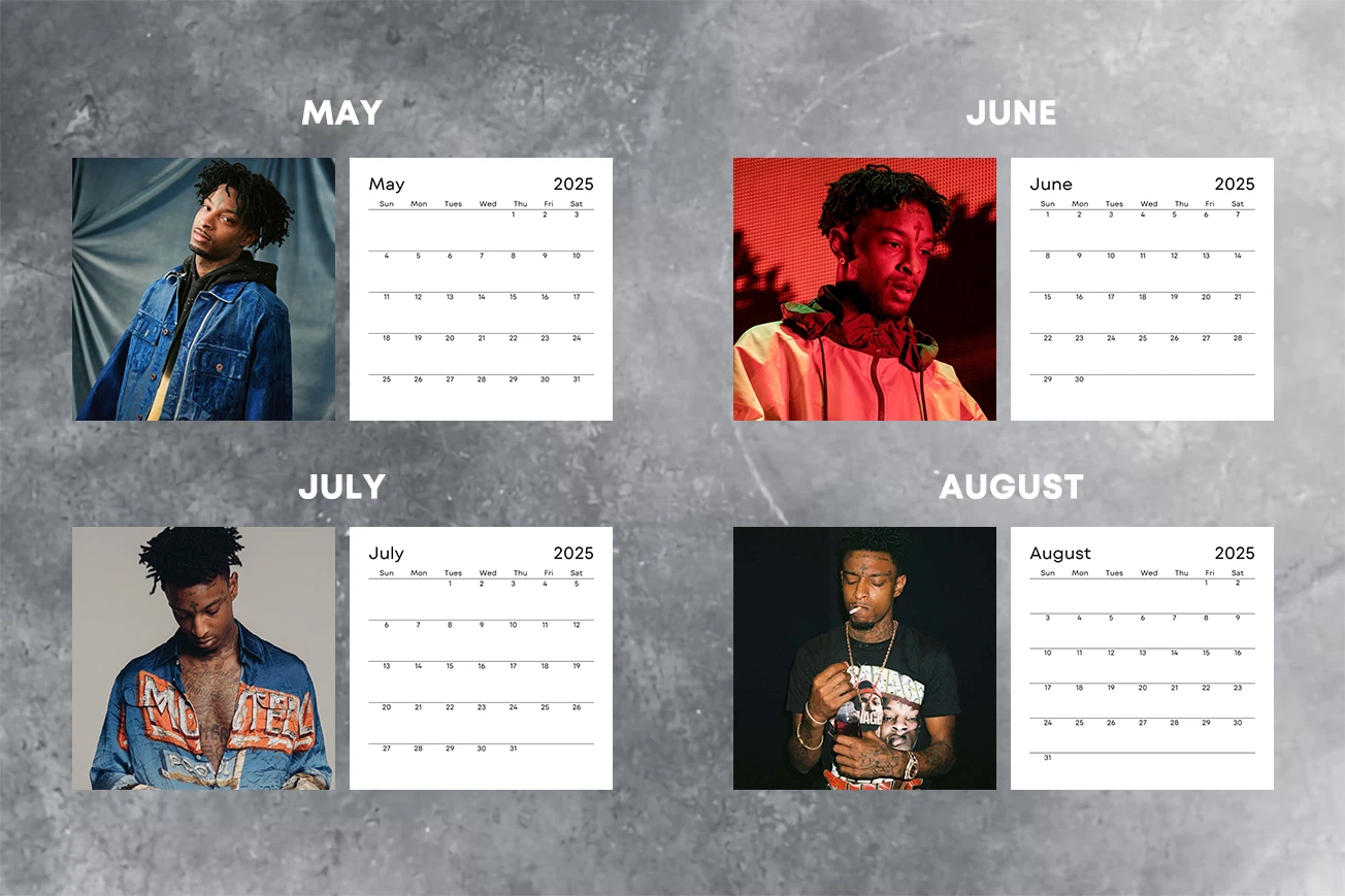 21 Sav.age 2025 Wall Calendar – Iconic Celebrity Photos, Perfect for ...