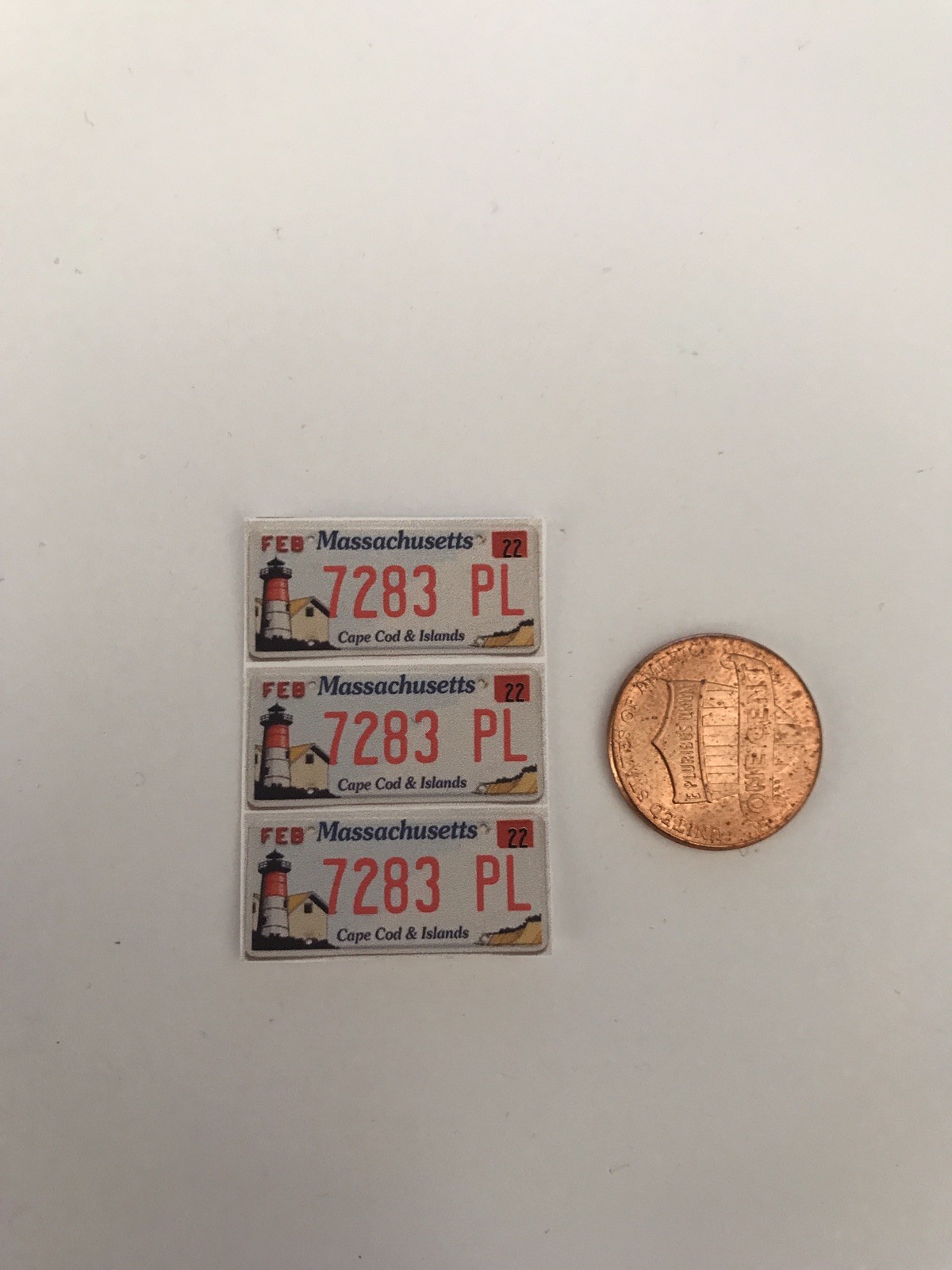 1/10 scale Massachusetts Cape Cod license plate decals for r/c cars ...