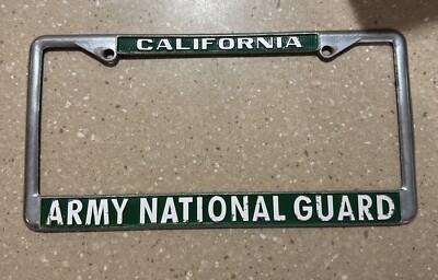 Rare California Army National Guard License Plate Frame California ...