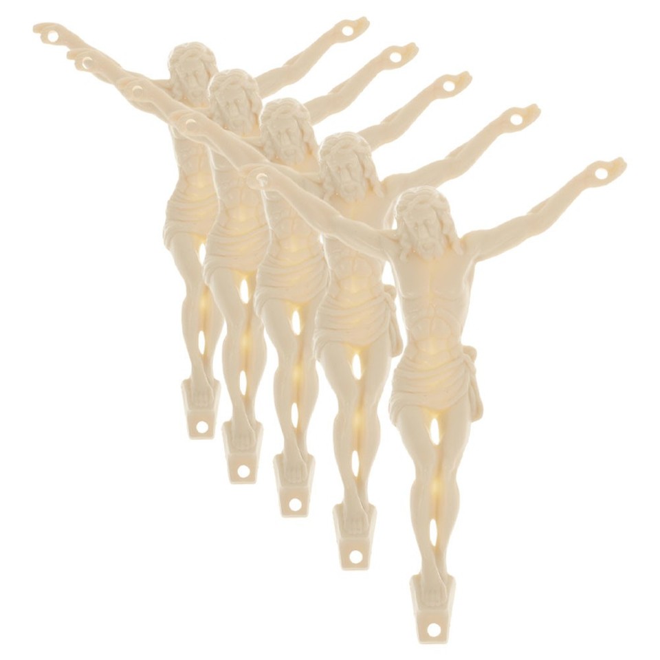 5 Pcs Jesus Sculpture Plastic Figurine Decoration for Crucifix Wall ...