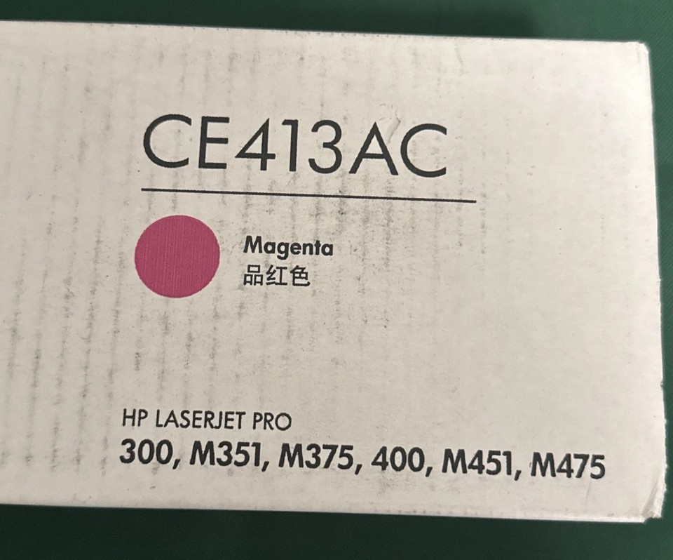 GENUINE HP 305A CE413AC MAGENTA TONER CARTRIDGE FOR LASERJET M451 M475 ...