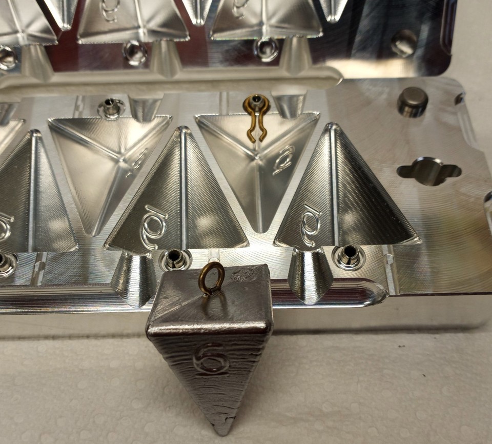 6 oz Pyramid Sinker Production Mold ( 14 cavity ) Aluminum CNC | eBay