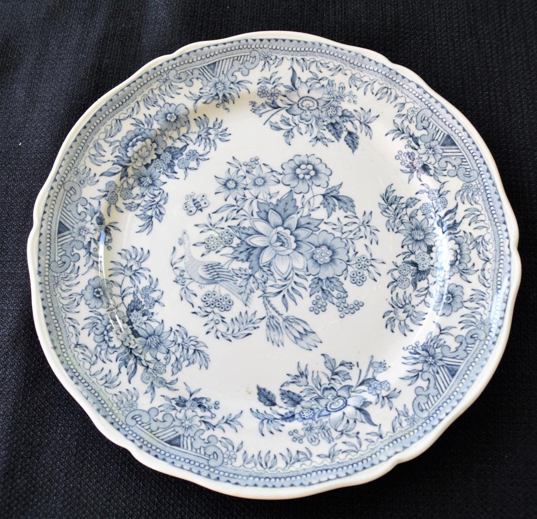 Antique 1874-1909 VILLEROY & BOCH Germany Gray FASAN Pattern 7 1/2"d ...
