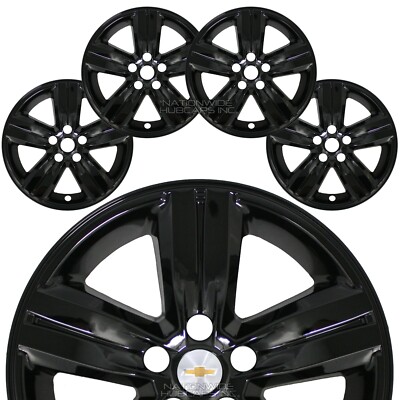 4 Black 2017-2023 Chevrolet Trax LS LT 16" Wheel Skins Hub Caps Full ...