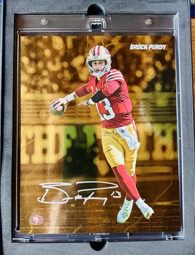 2024 FANATICS EMANATE UNDER WRAPS BROCK PURDY GOLD 8X10 AUTOGRAPH 10/50 ...
